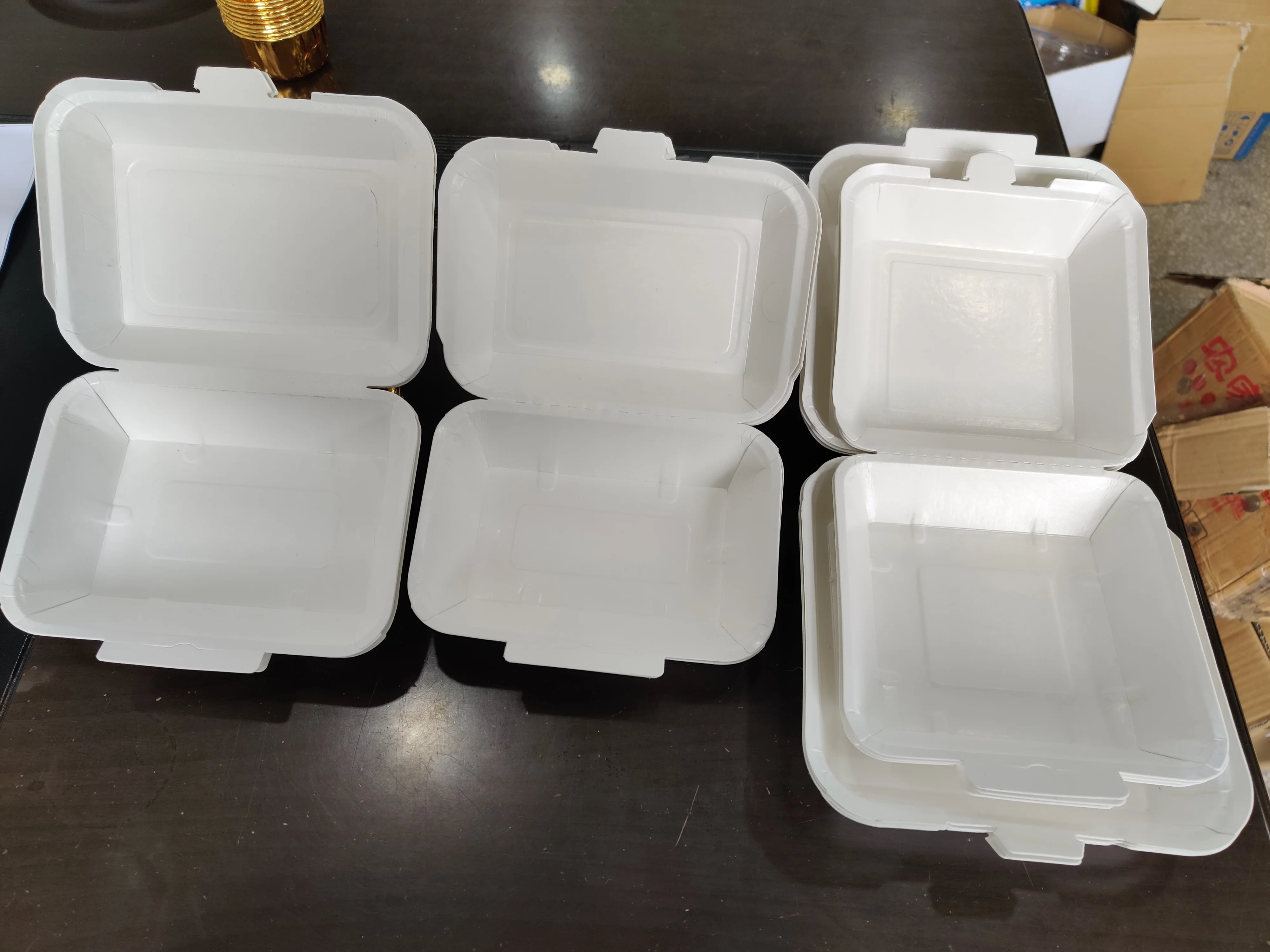 Automatic Kraft Paper Food Container Box Tray Forming Machine For Fast ...