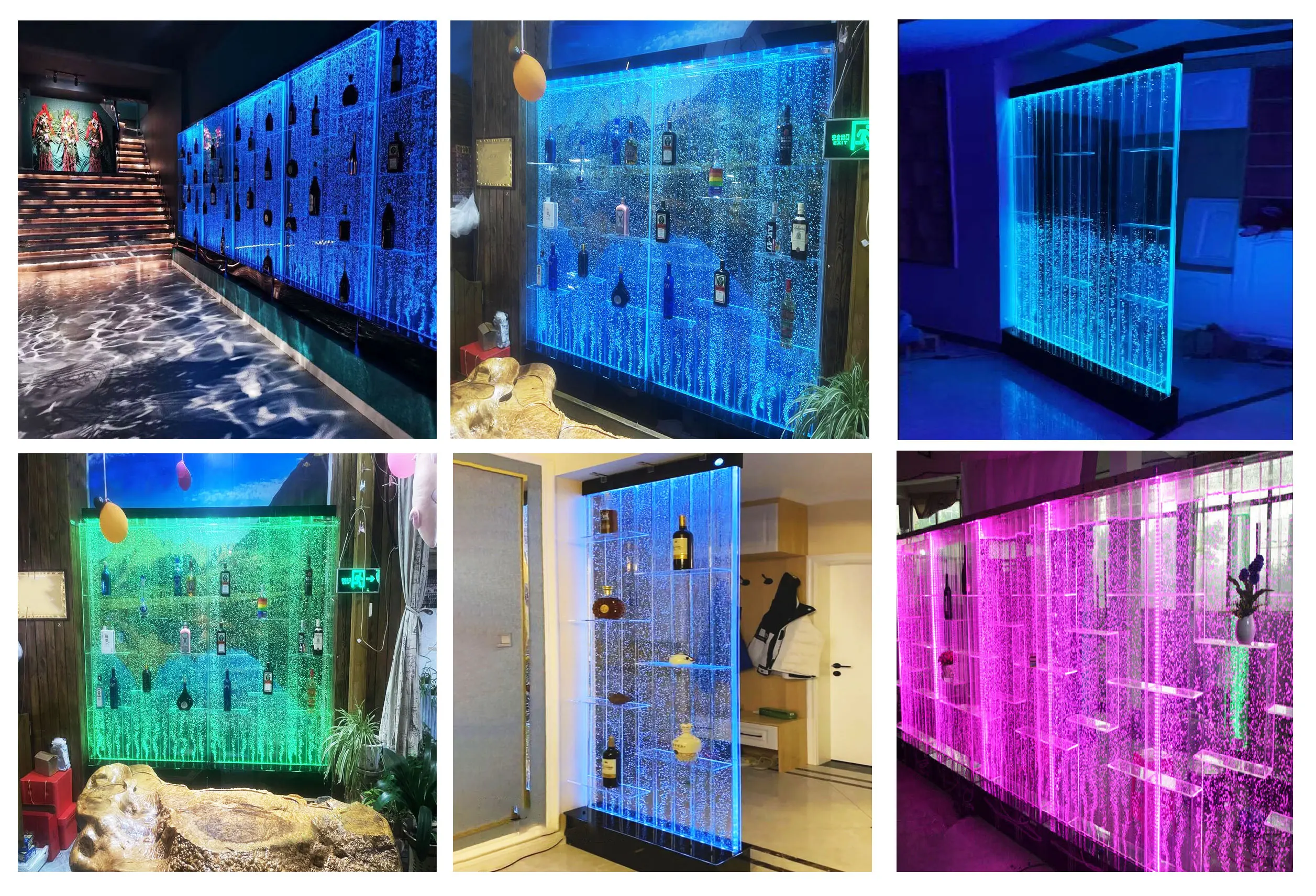 Indoor Screen Partition with Color Changing LED Acrylic Panels