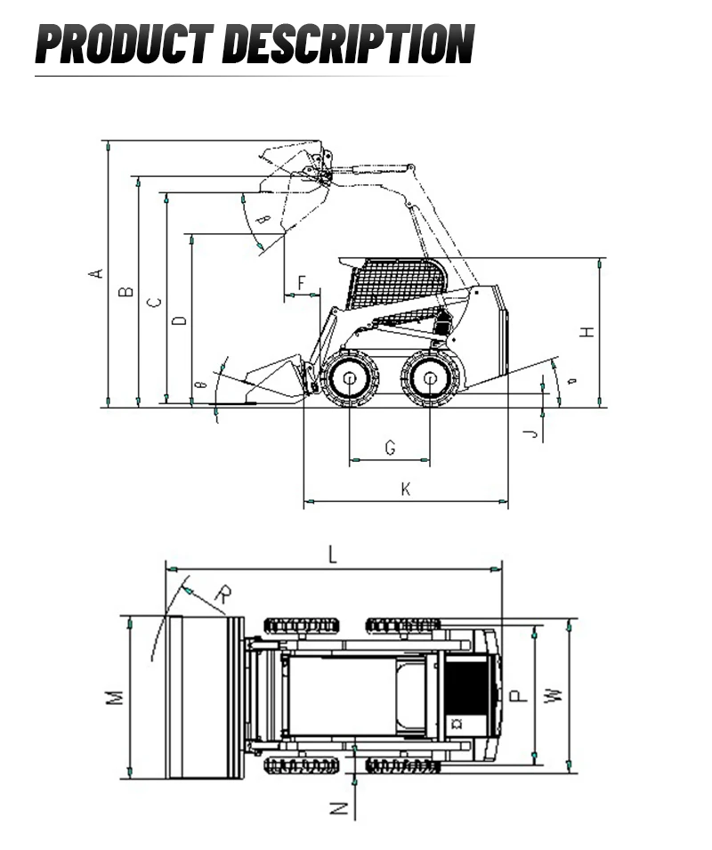 Compact Structure Mini Skid Steer Loader - High Efficiency