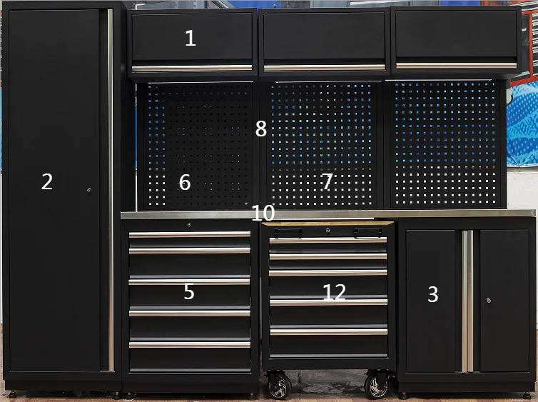 Steel Workbench Garage Tools Cabinets Storage with Drawers