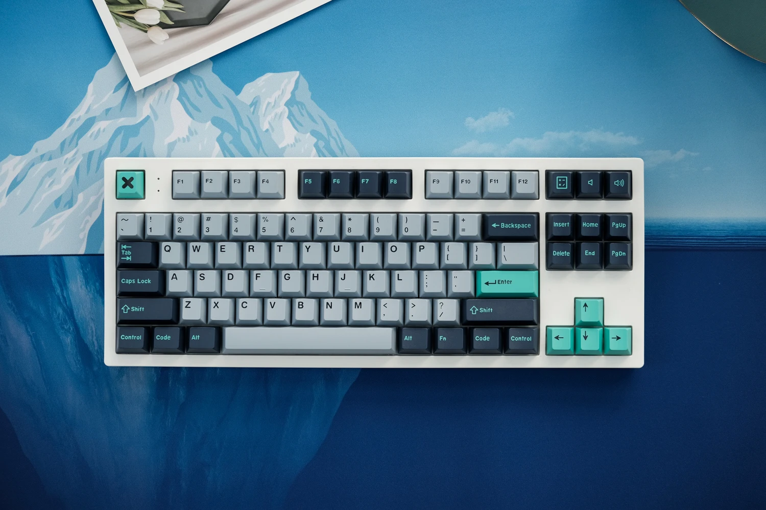 173 Keys Hammerhead Clone Keycap Cherry Profile PBT Keycaps Black Blue ...