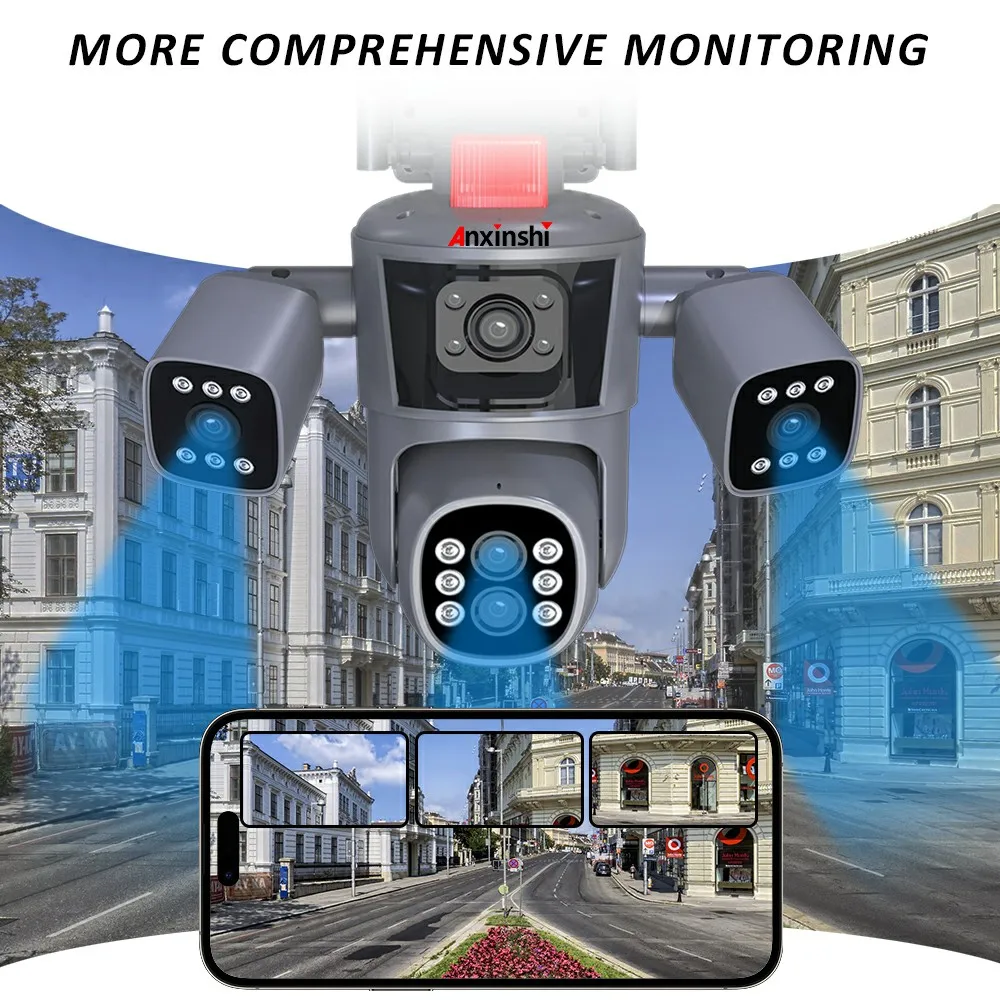 Ipc360 Home 20mp 720 Degree Rotation Five Lens Four Screen 10x Zoom ...