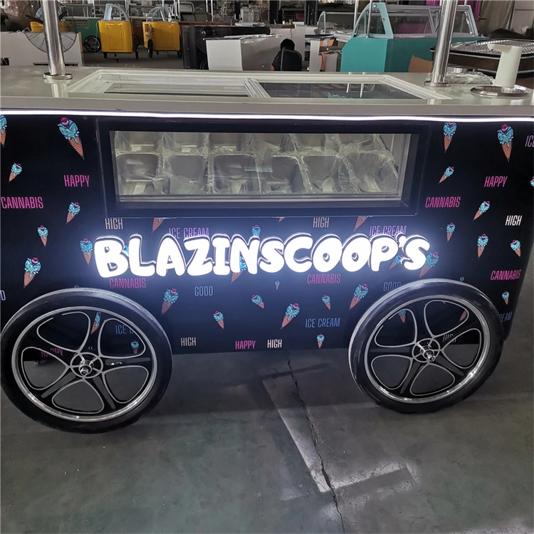 Customized Ice Cream Trolley - Popular Street Gelato Cart