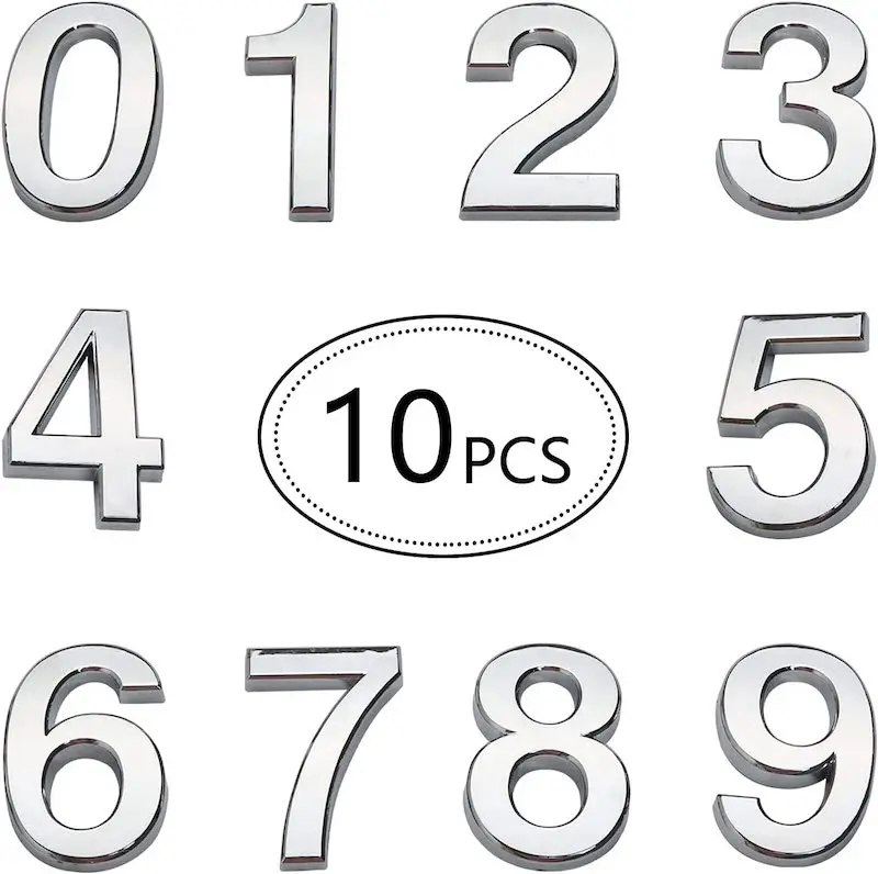 Brush Sliver Aluminum Sign Nameplate Metal Number Sign Plaque ...