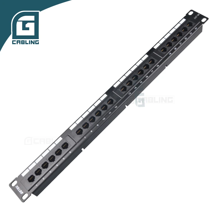 Gcabling 1U 19inch rack mount RJ45 8P8C 24Port Unshielded UTP cable ...