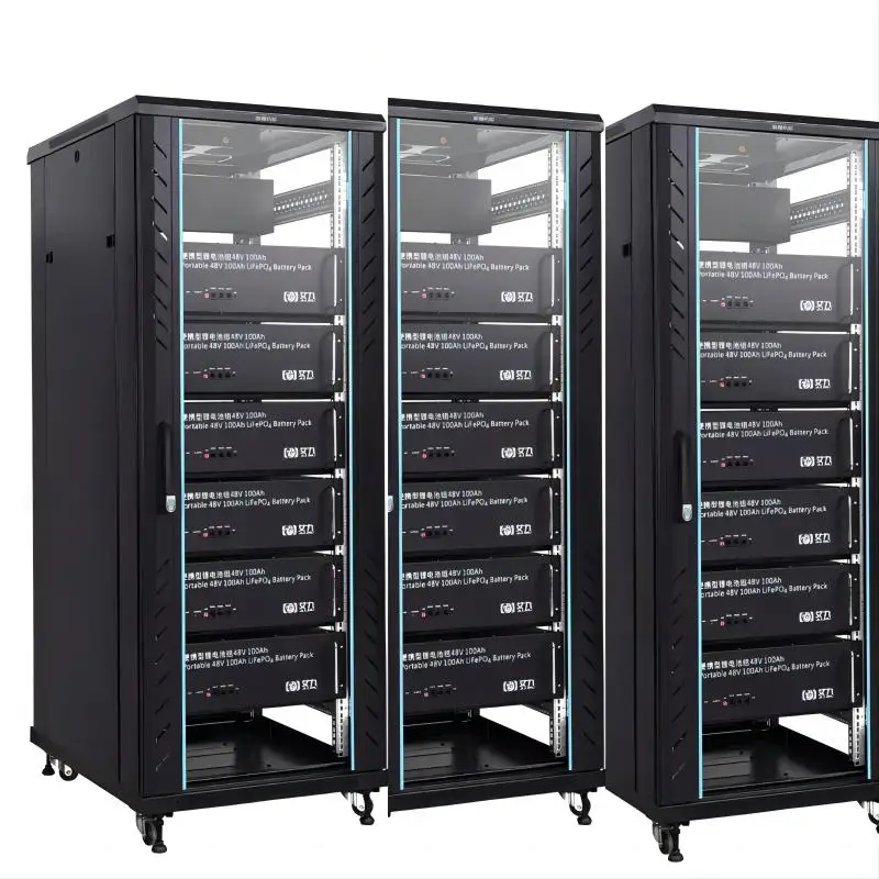 Rack Stackable Modular Battery Lithium-ion LiFePO4 48V 100AH 200AH ...