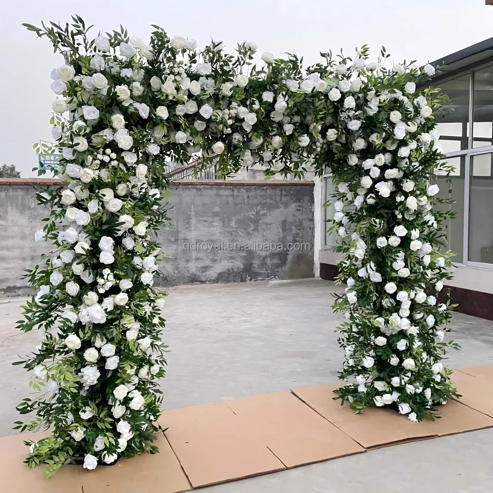 Luxury White Square Wedding Flower Arch - Artificial Flowers