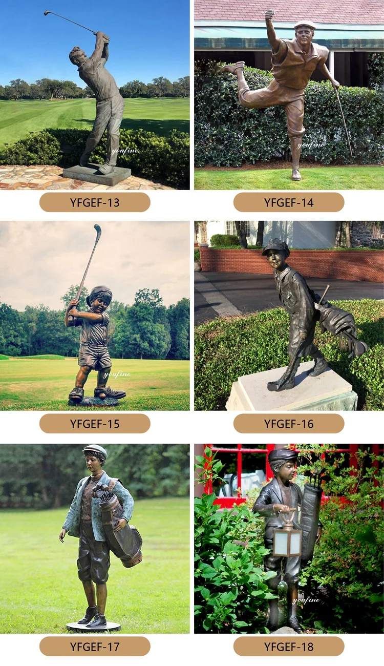 Golf Statues for Garden - Durable Bronze Castings