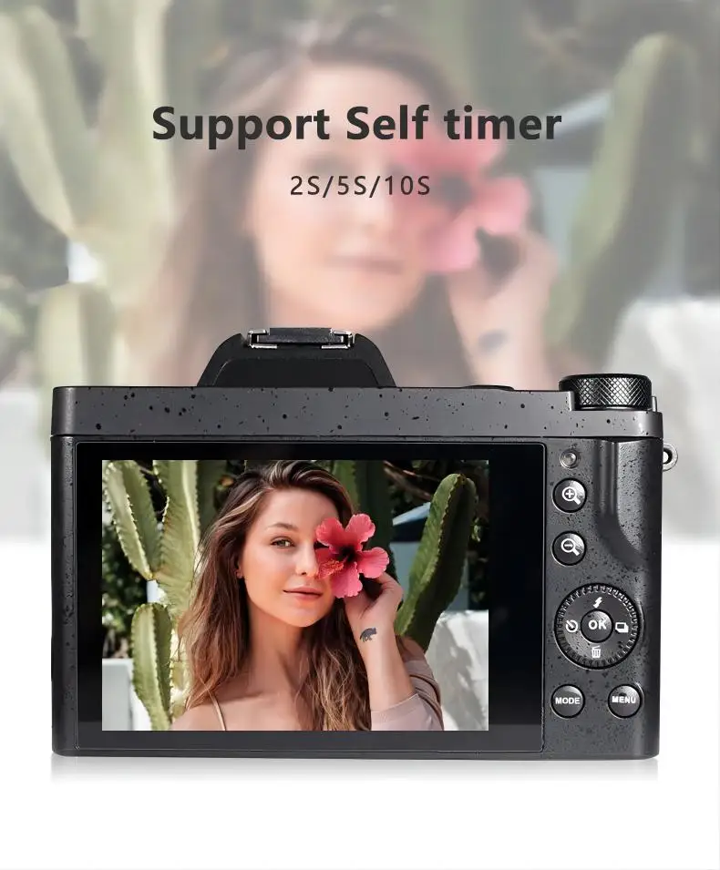 New Popular Touch Screen CMOS Sensor 16X Zoom Vlog 5K HD Photo Video Vintage Digital Camera ...