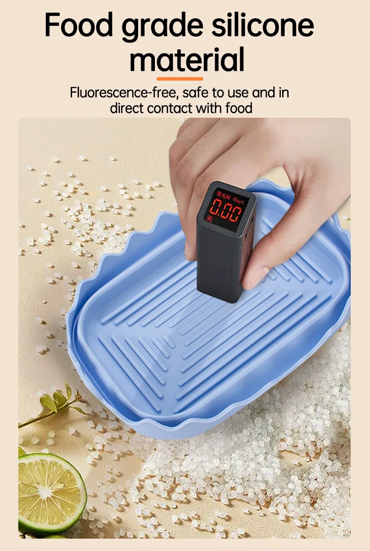 2023 Hot Sales Rectangle Air Fryer Silicone Pot Folding Baking Tray ...