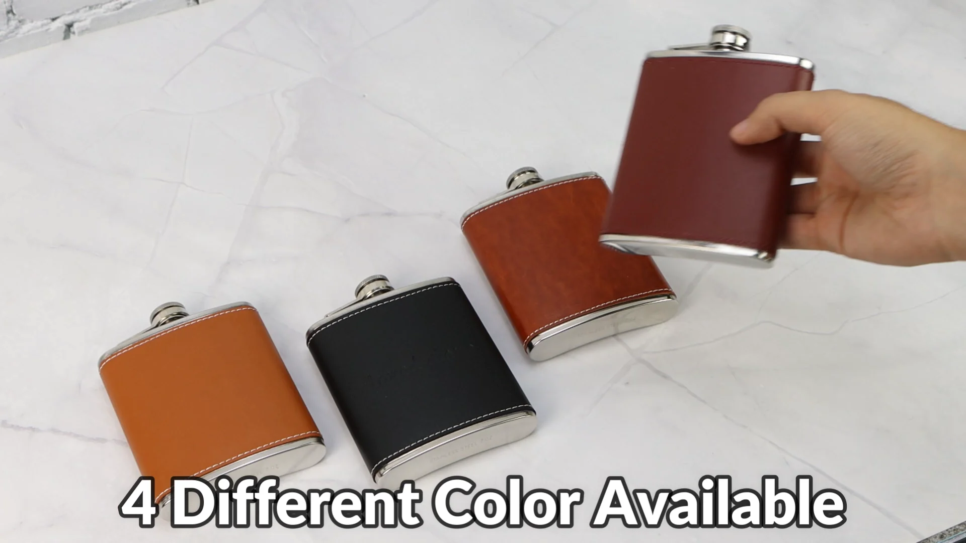 Handmade Luxury Groomsmen Flask Personalized Engraved Logo Stainless ...