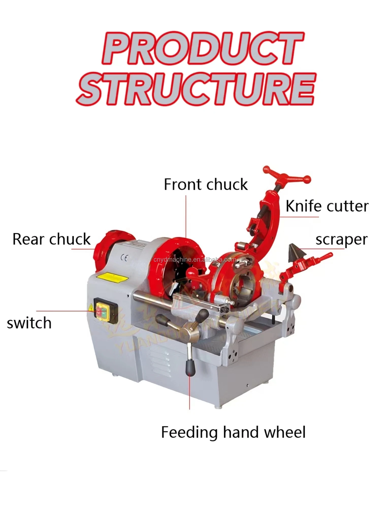 BSPT & NPT Steel Pipe Threading Machine - Portable & Efficient