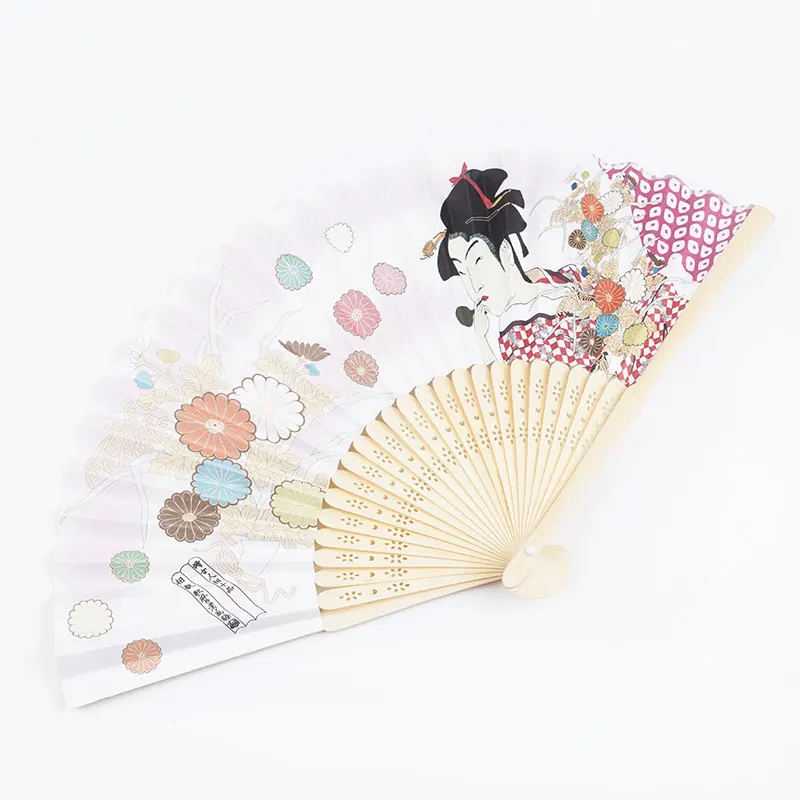 Wholesale Japanese Style Printed Bamboo Handicraft Fans