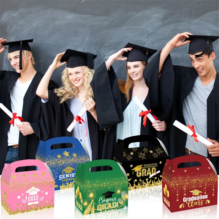 Xindeli Dd332 Graduation Season Party Favors Candy Treat Gift Box Paper ...
