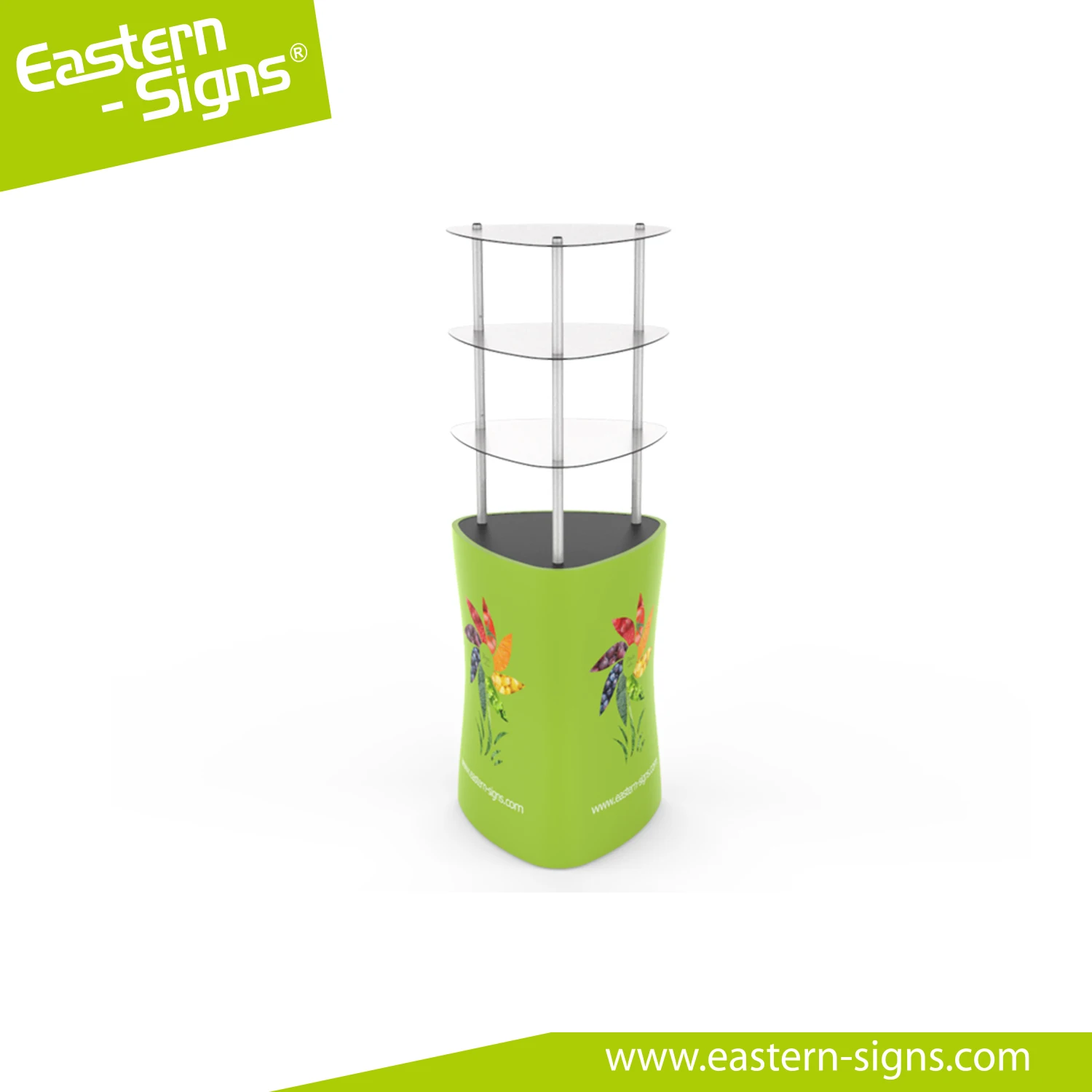 Portable Podium Tower Table Top Display Rack with Shelves to Display ...