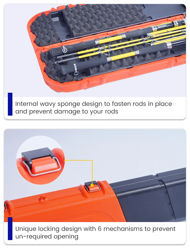 Factory Carrying Travel Camp Fishing Pole Rod Eva Hard Tool Case ...