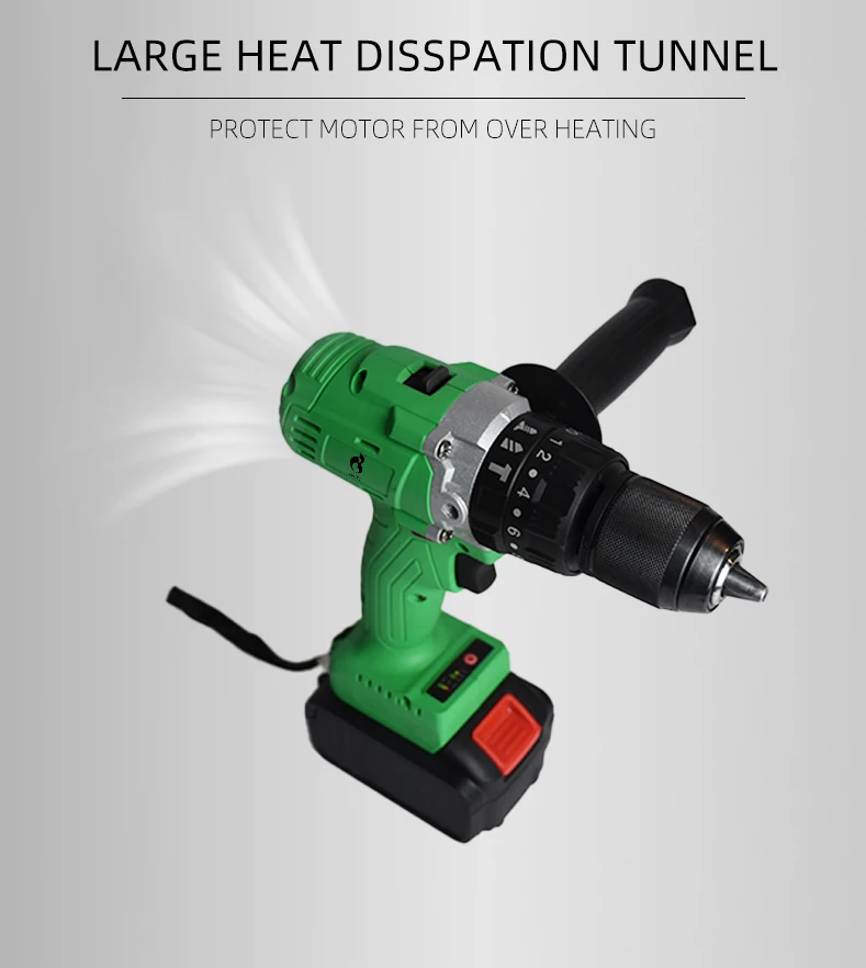Portable Power Tools Impact Brushless Cordless Drill Screwdriver ...