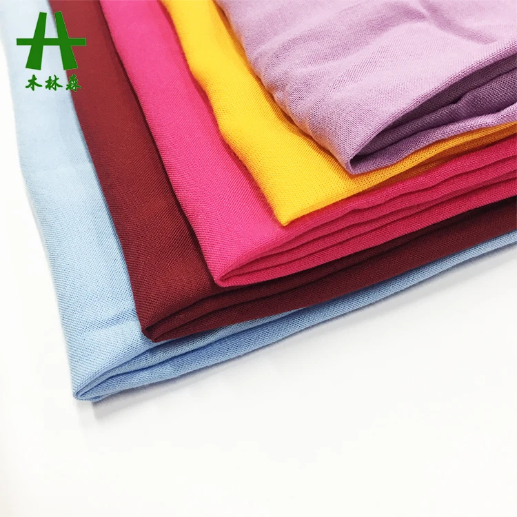 Mulinsen Textile Woven 100% Viscose Solid Dyed 30s*30s Rayon Fabric For ...