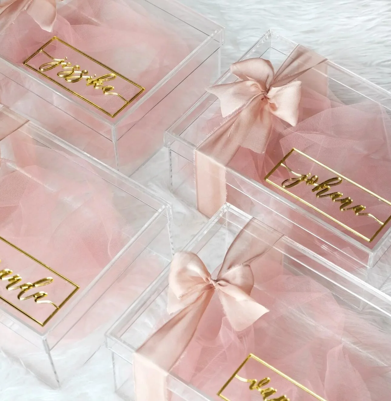 Personalised Oem Clear Acrylic Gift Box Acrylic Keepsake Box - Buy Rose ...