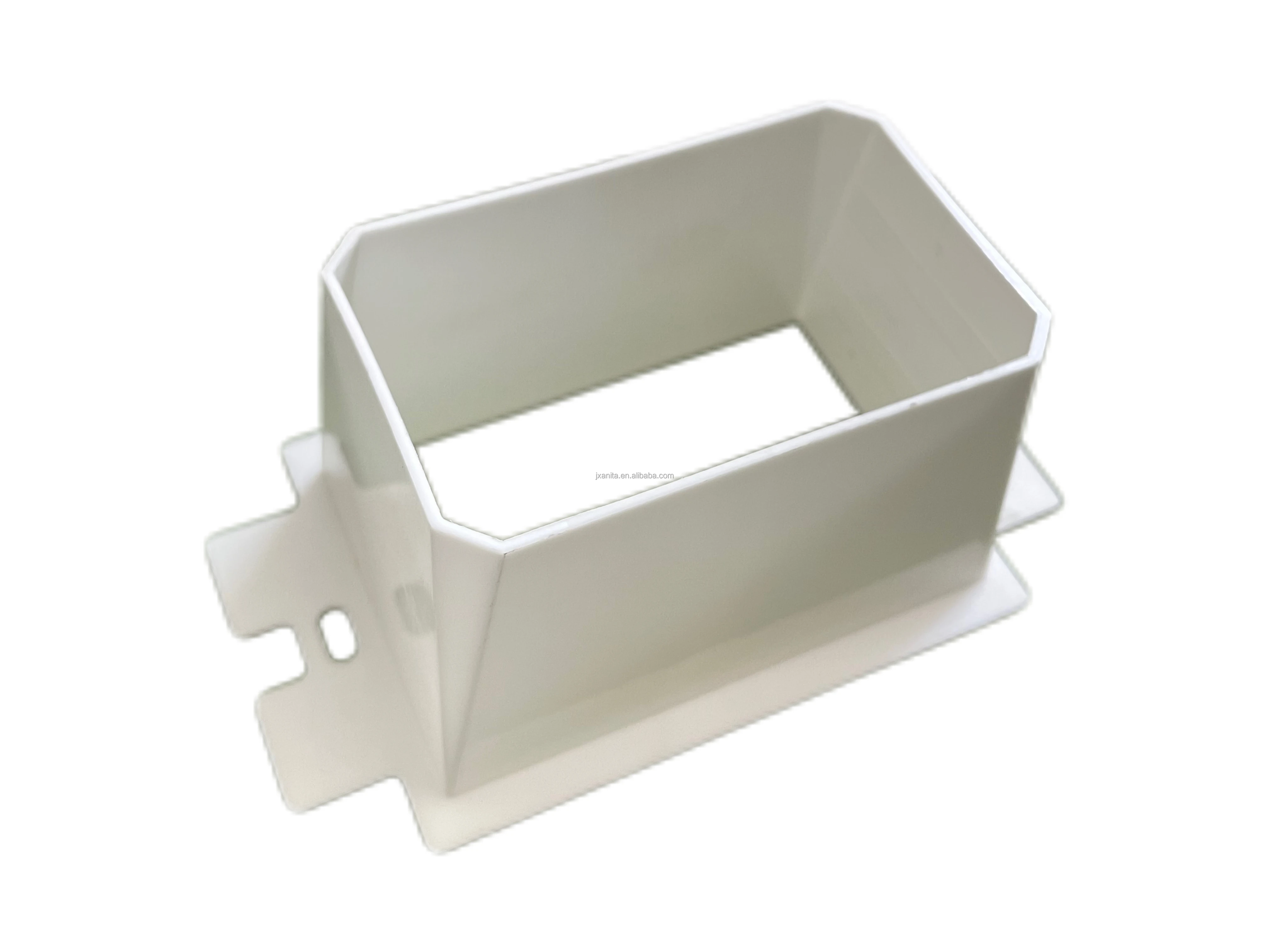 Single 1 Gang Rectangular Wall Box Extender - White Plastic