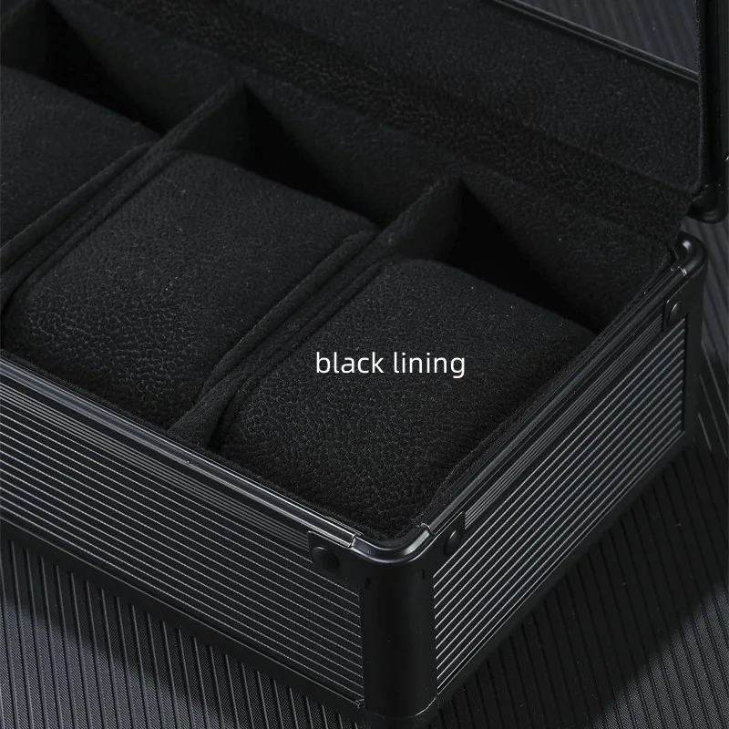 Wholesale Luxury 5 Slots Transparent Cover Aluminum Watch Storage ...