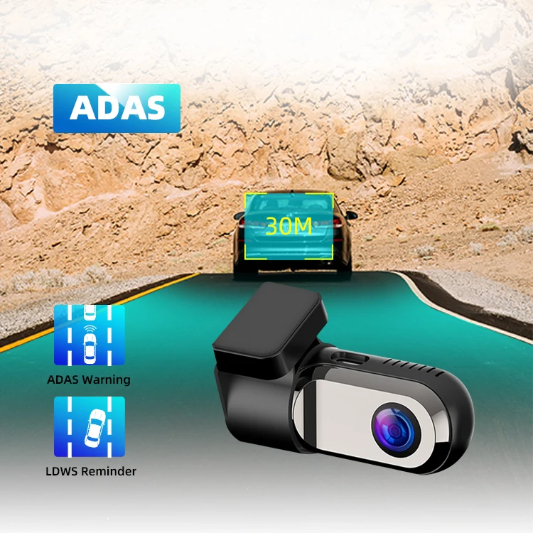 WiFi Dash Cam ADAS Car Driving Recorder Front Camera Glass Len Car Dash ...