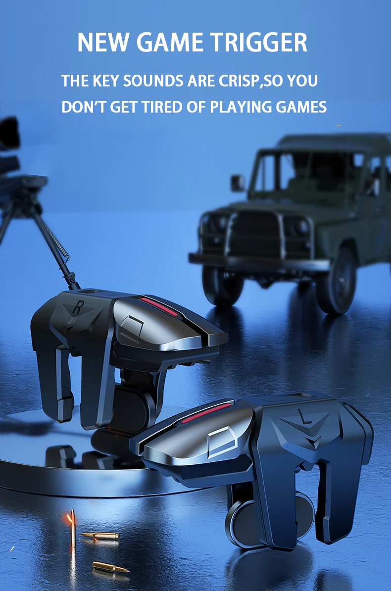 Four Finger Pugb Mobile Game Controller Gaming Trigger L1 R1 Shooter ...