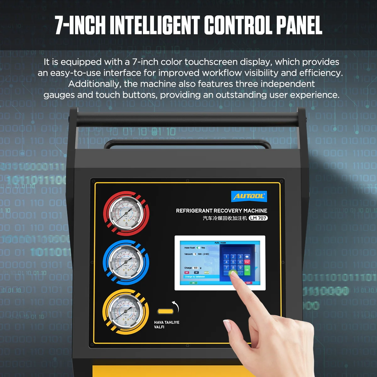 Autool Lm707 Fully Automatic Refrigerant Filling Machine Ac System ...