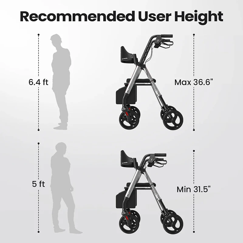 Custom Folding Steel Walking Assist Device for Elderly