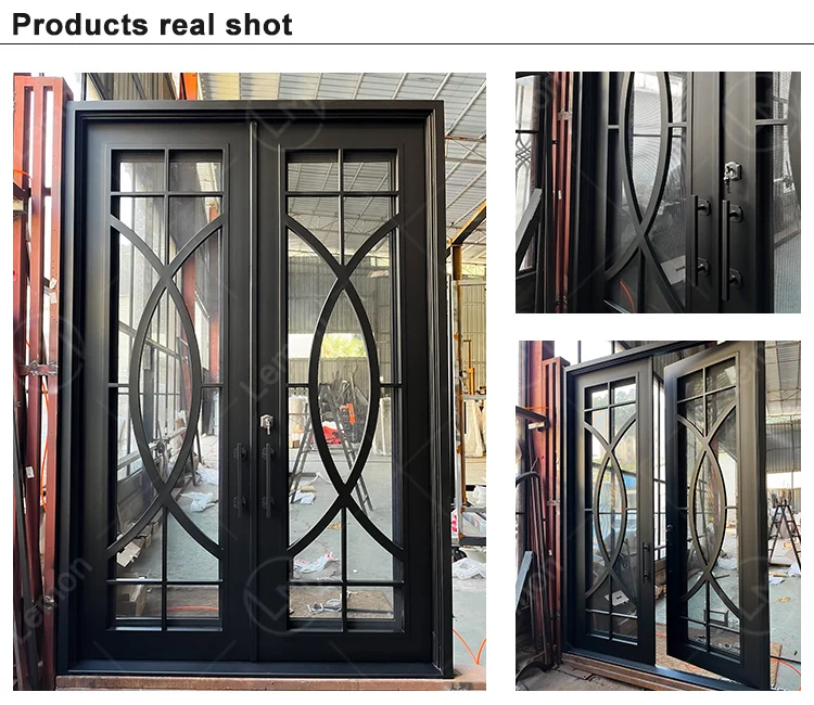 Versace Door - Stylish Wrought Iron & Glass Entry Design