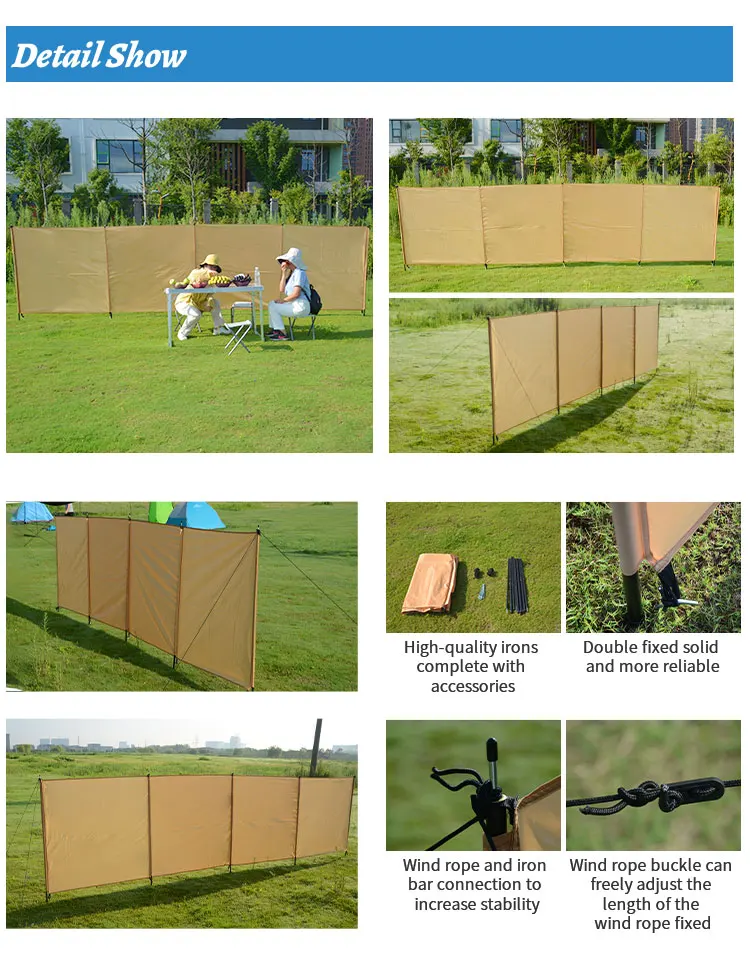 Outdoor Windbreak Glamping Sun Shade Uv Protection Camping Windscreen ...