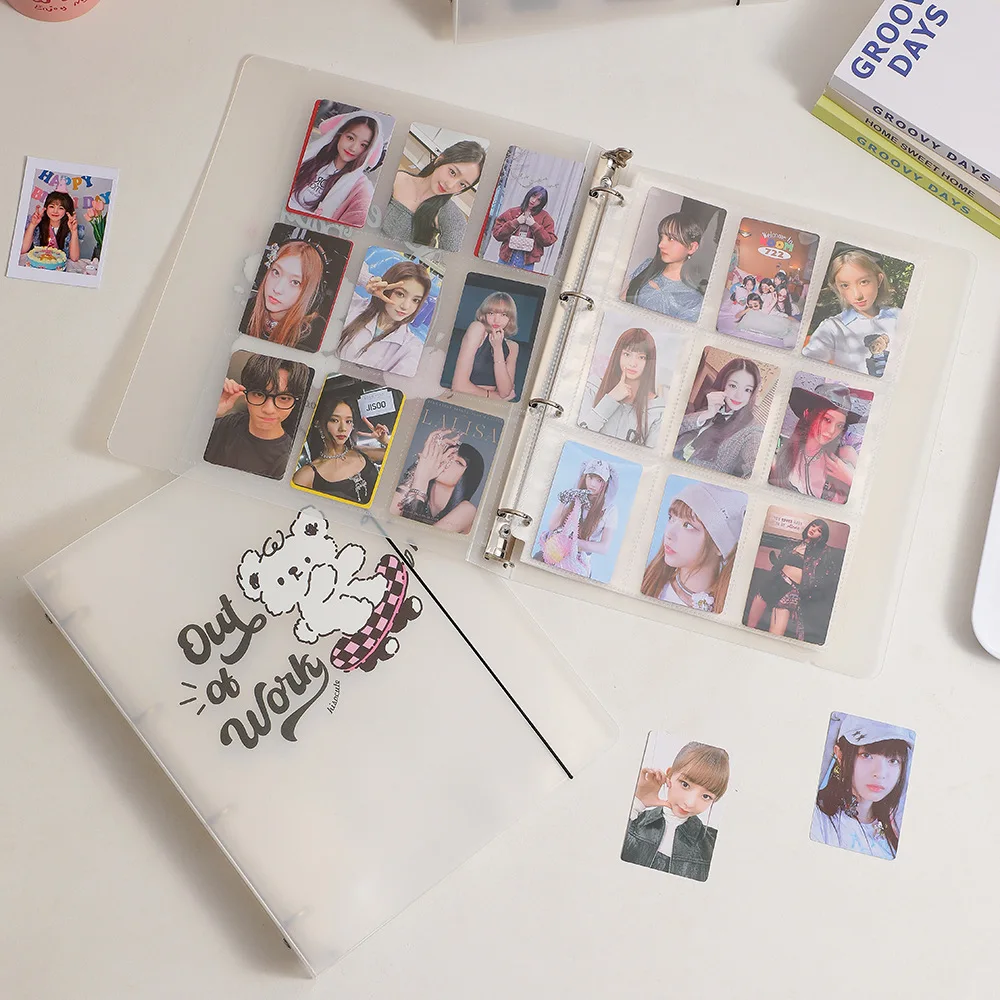 4 Rings A4 Size Binder Photocards Album Cute Cartoon Puppy Album For ...