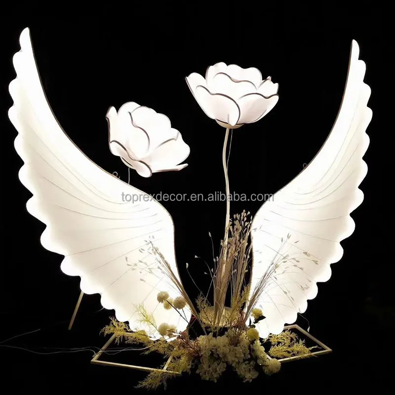 Customizable Wedding Stage Walkway LED Lights - Big Angel Wings