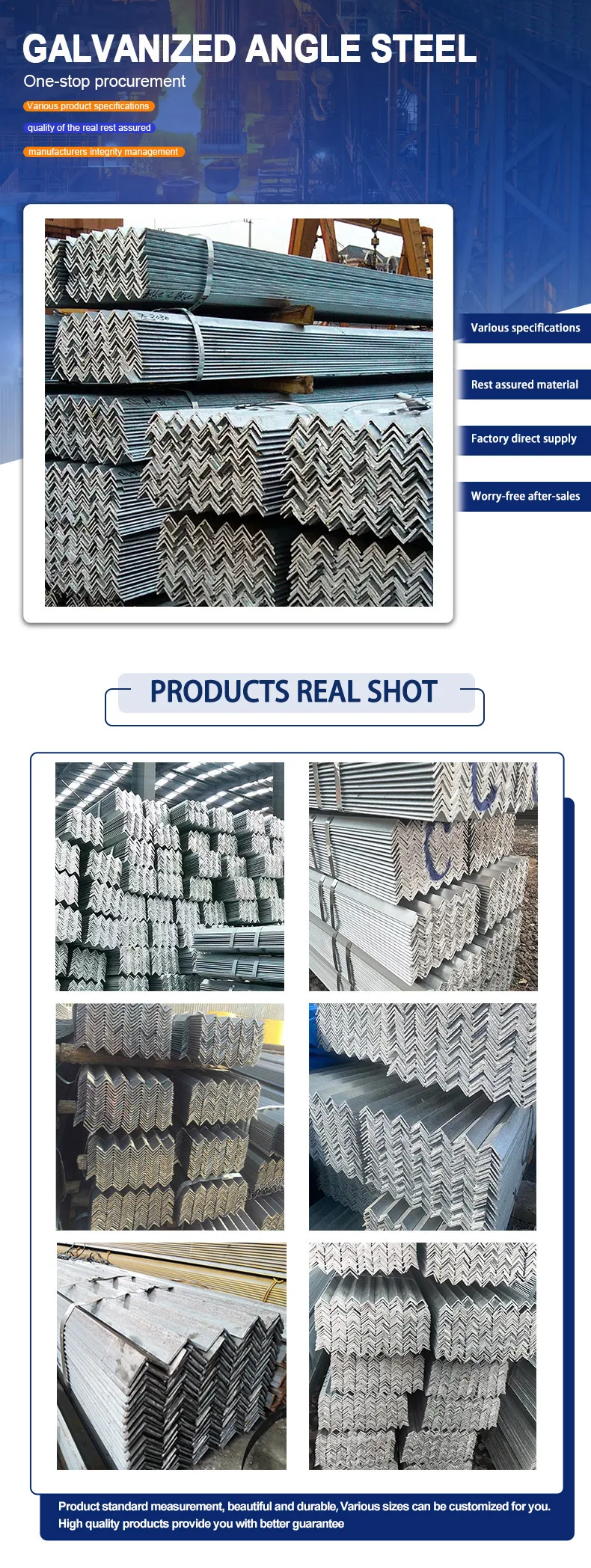 Customized Size 50x50 Angle Steel Bar 20x20x3 Steel Angel 30x30x3 Angle ...