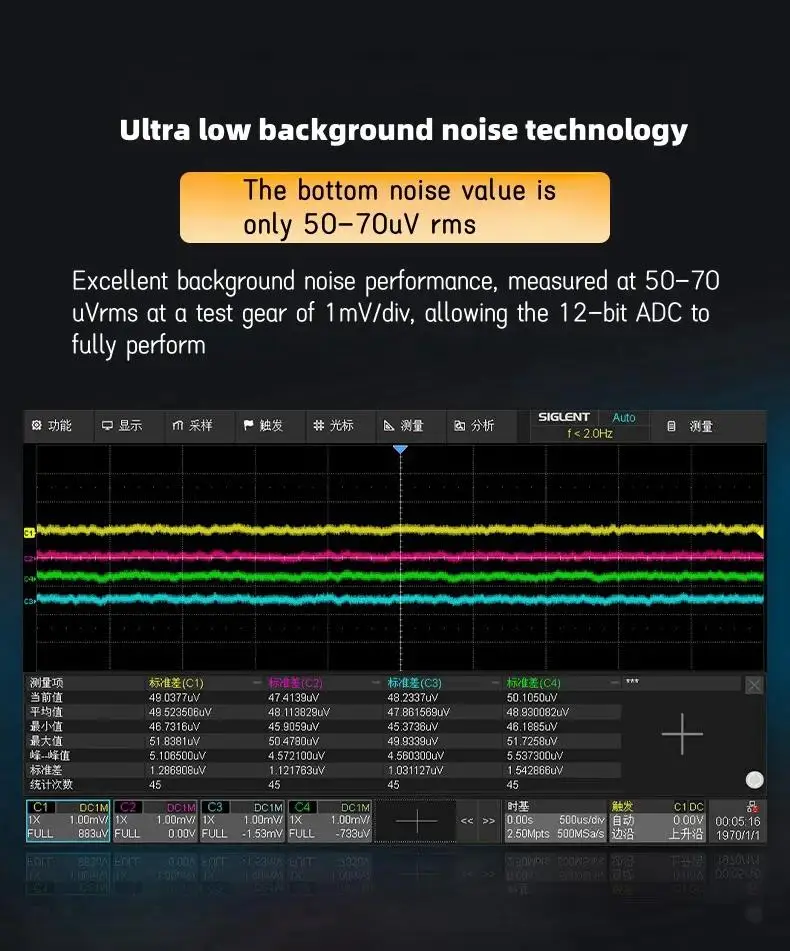 SDS804X H D 70mhz 4-Channel Digital Oscilloscope with Touch Screen
