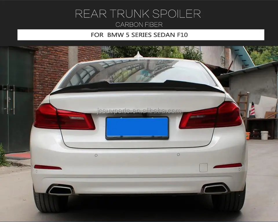 JCsportline Carbon Fiber F10 M5 Rear Wing Spoiler for BMW 520i 528i ...