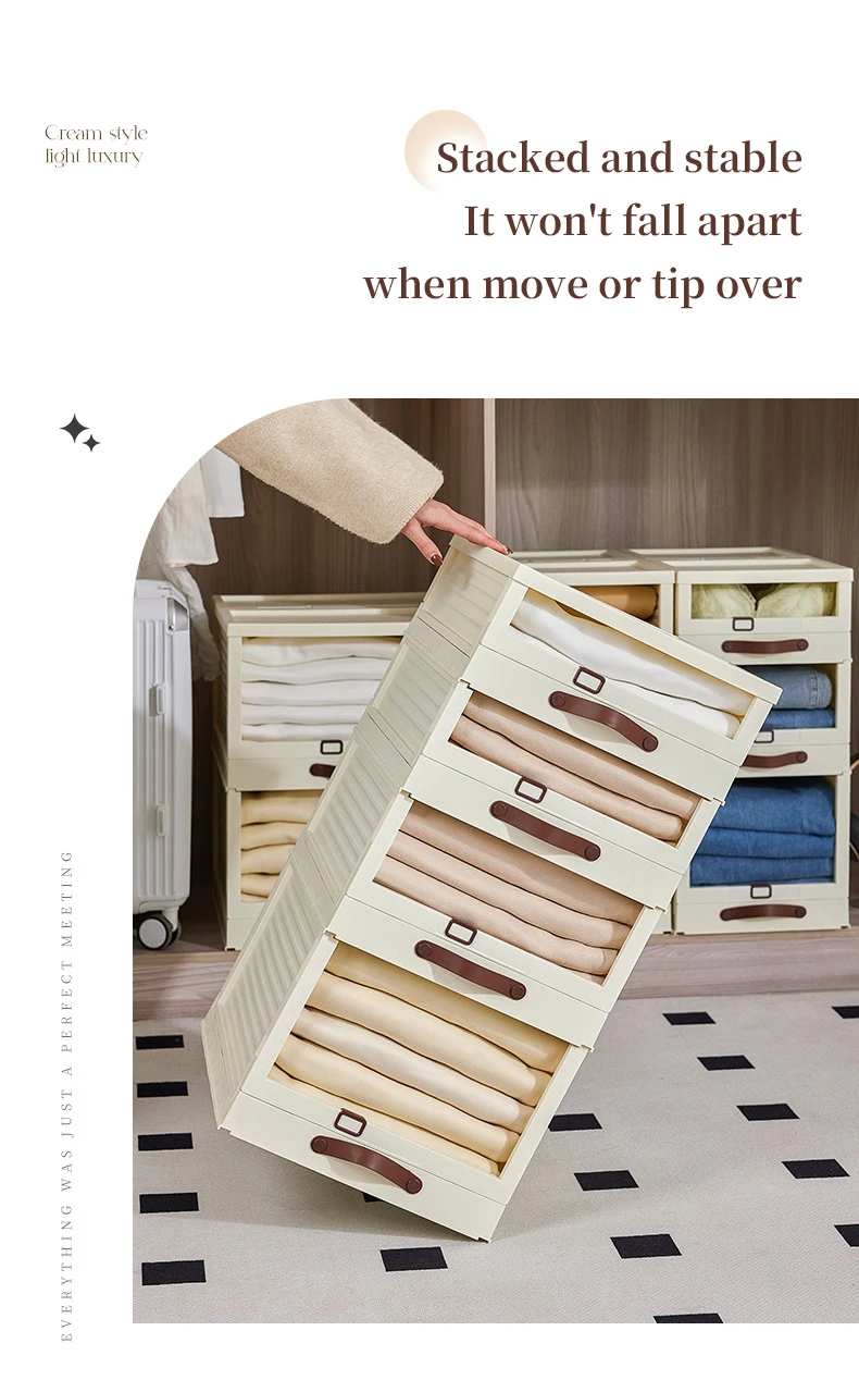 Multilayer Portable Plastic Wardrobe Modern Foldable Storage Cupboard ...