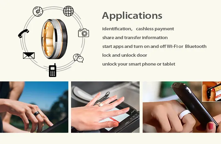 Ceramic NFC Ring - Smart Payment & Access Control Ring