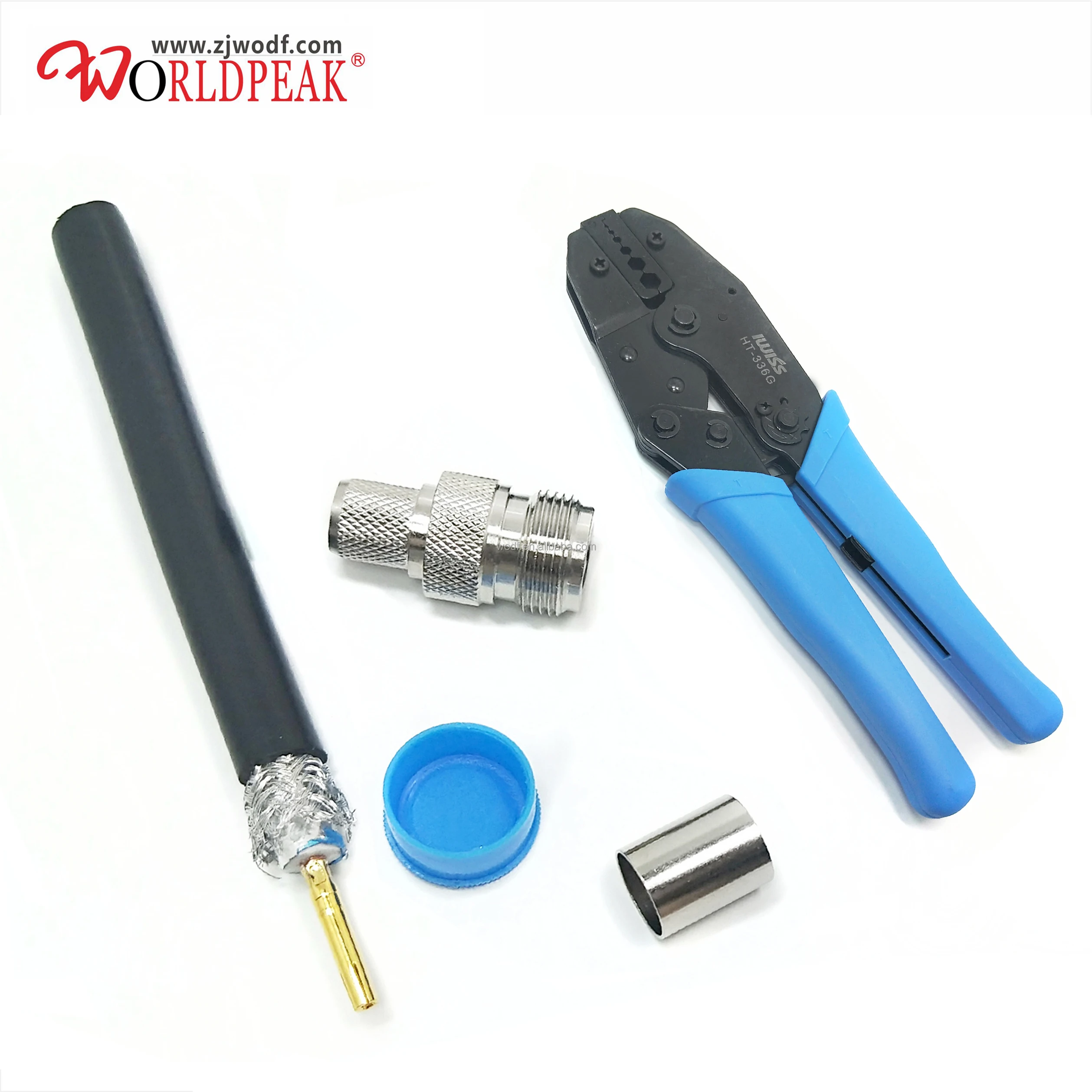 RF N Female Jack Straight Crimp Coaxial Connector for WDFR400 RG8 7dfb ...