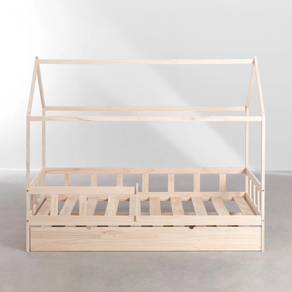Kids Toddler Bed Home Wooden Modern Furniture Bed Frame Baby's Crib ...