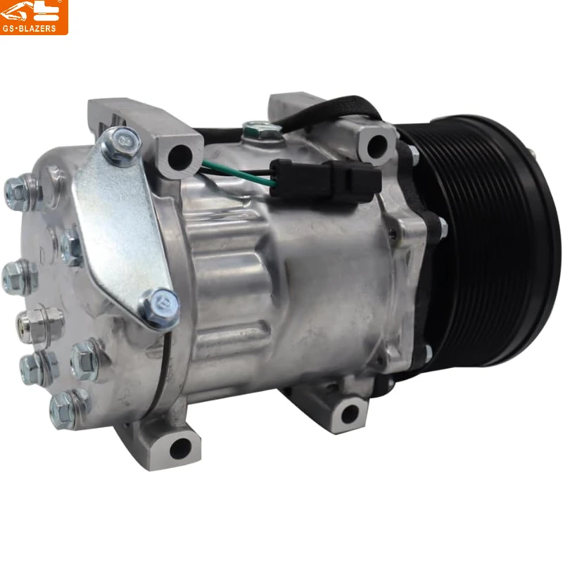 SD7H15 AC Compressor For Caterpillar 320D Excavator 24V SD7H156095 ...