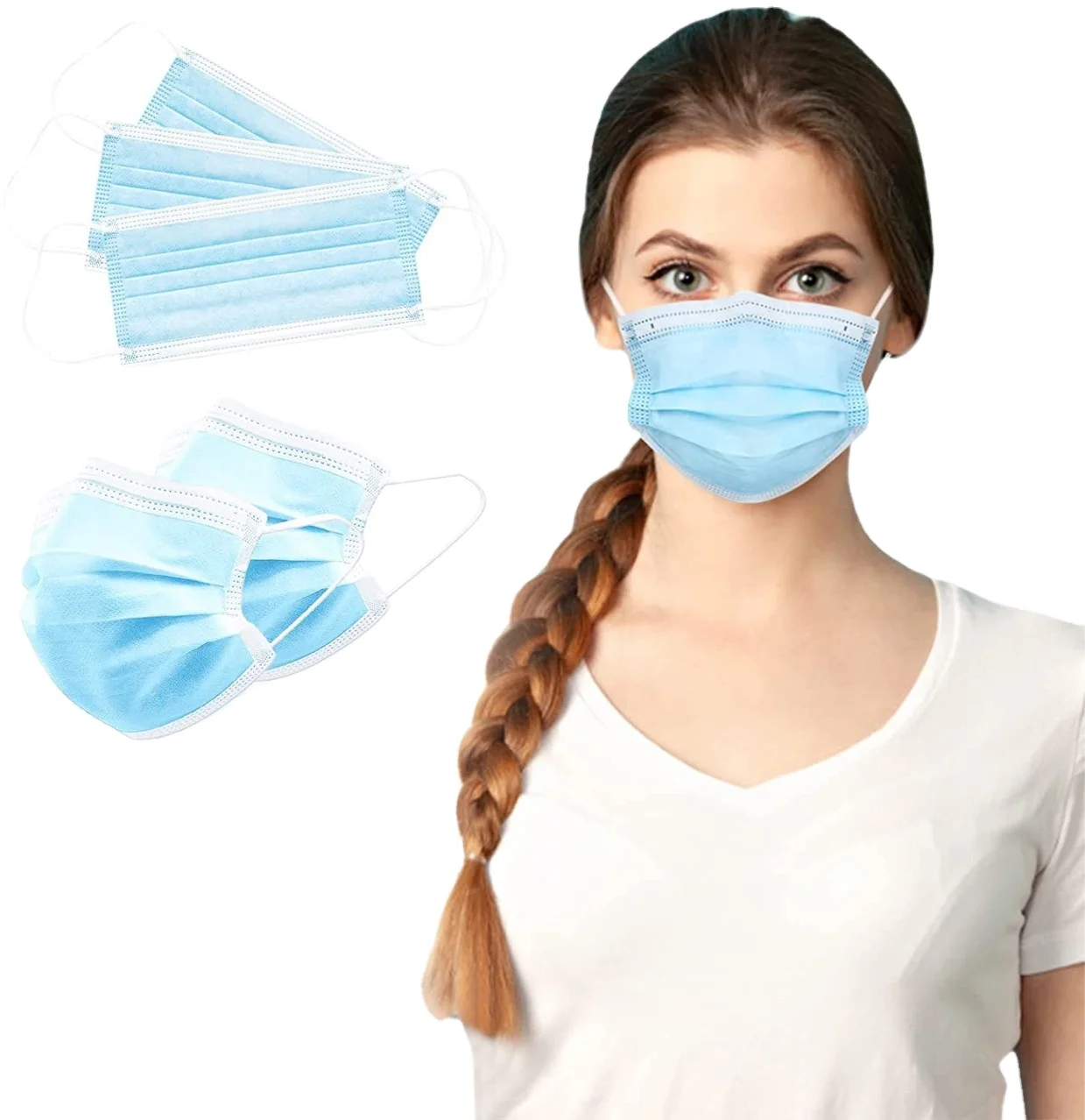 Custom Logo 3 Layer Tapabocas Desechables Tapa Bocas Face Masks ...