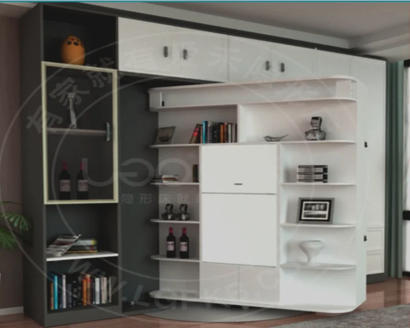 Rotating Wall Bed with Mounting Table - Smart & Stylish