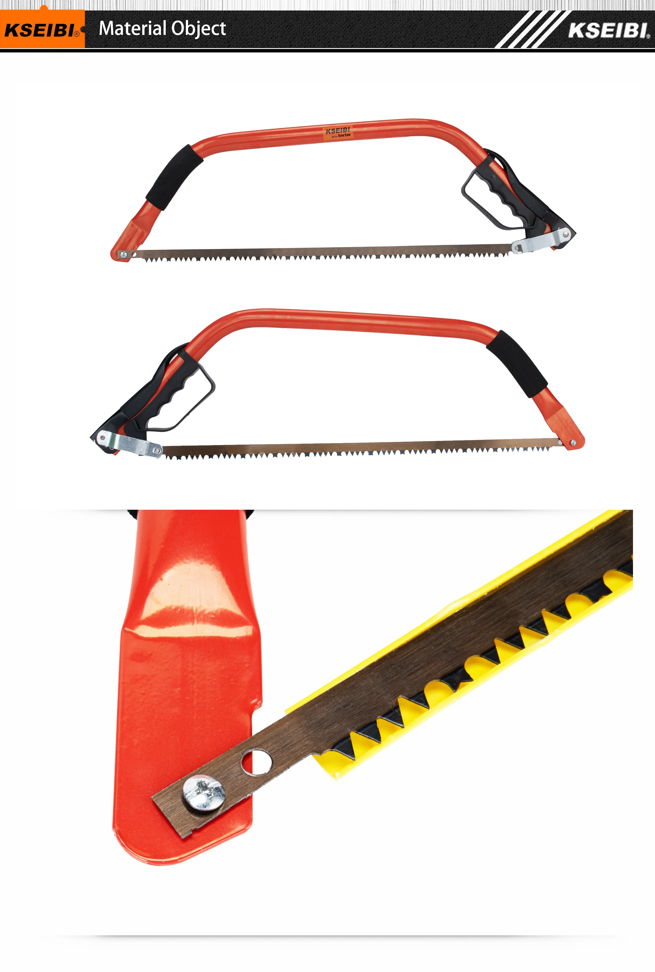 KSEIBI 600mm Bow Saw - Durable Cross Cut Hand Saw with Retractable ...