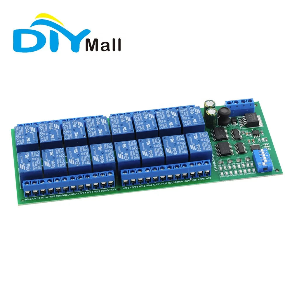 16 Channel RS485 Relay Module - Modbus & AT Command Control