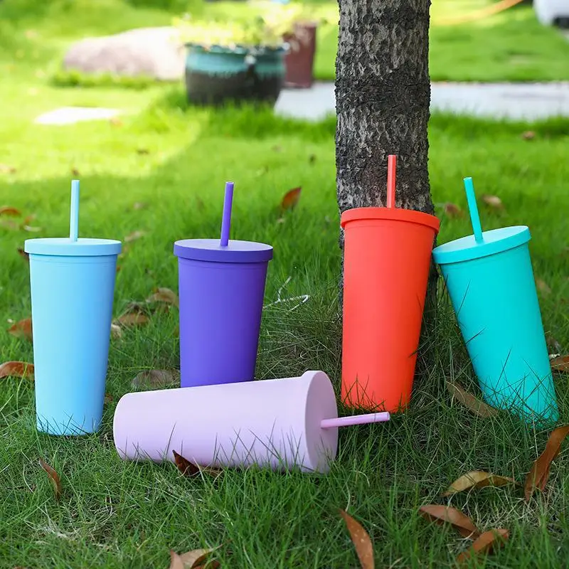 Rubber Paint Double Wall Pastel Acrylic Mug Reusable Insulated Custom ...