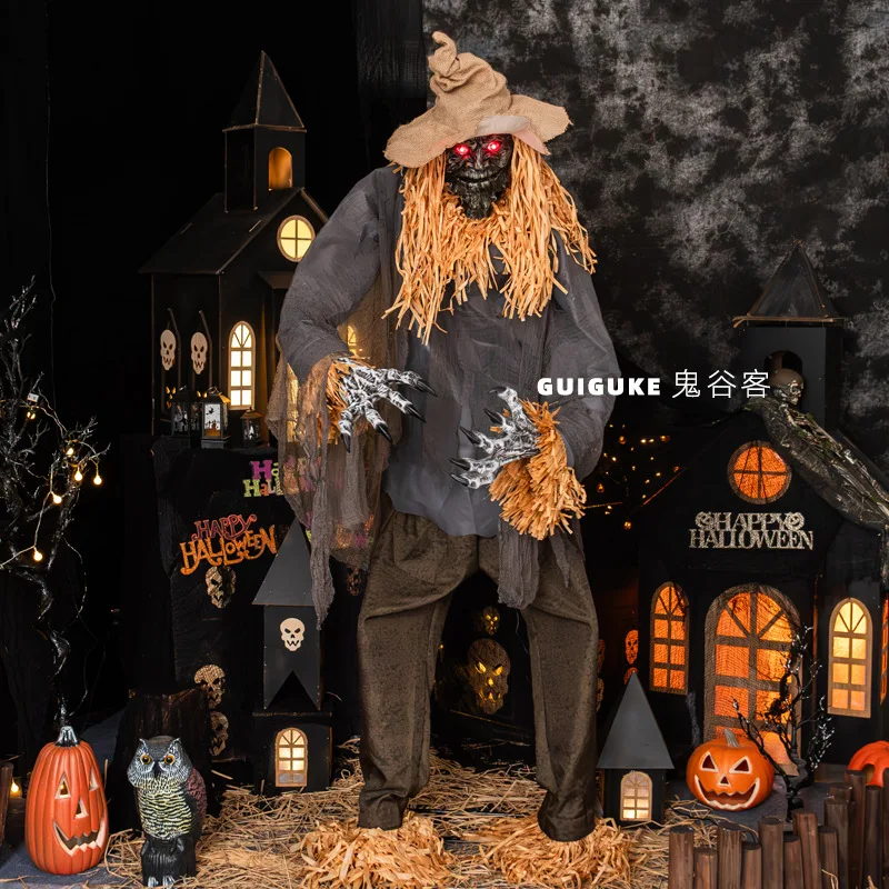 Large Outdoor Electric Induction Scarecrow Tree Monster Demon Zombie ...