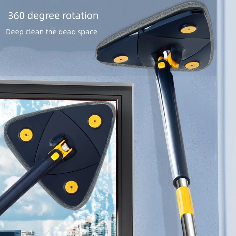 Multifunctional 360 Degree Rotating Large Wiper Flat Mop Triangle ...