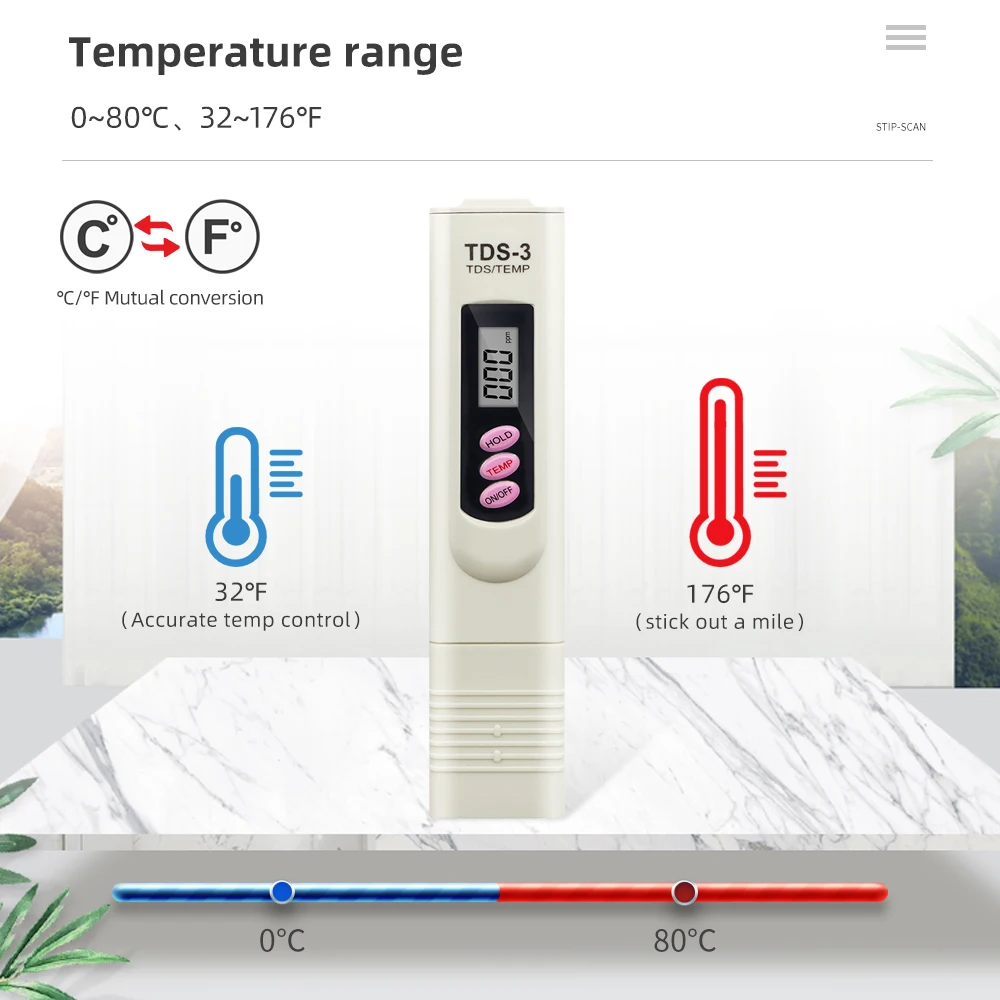 PPM Water Quality Tester - Accurate TDS Meter for All