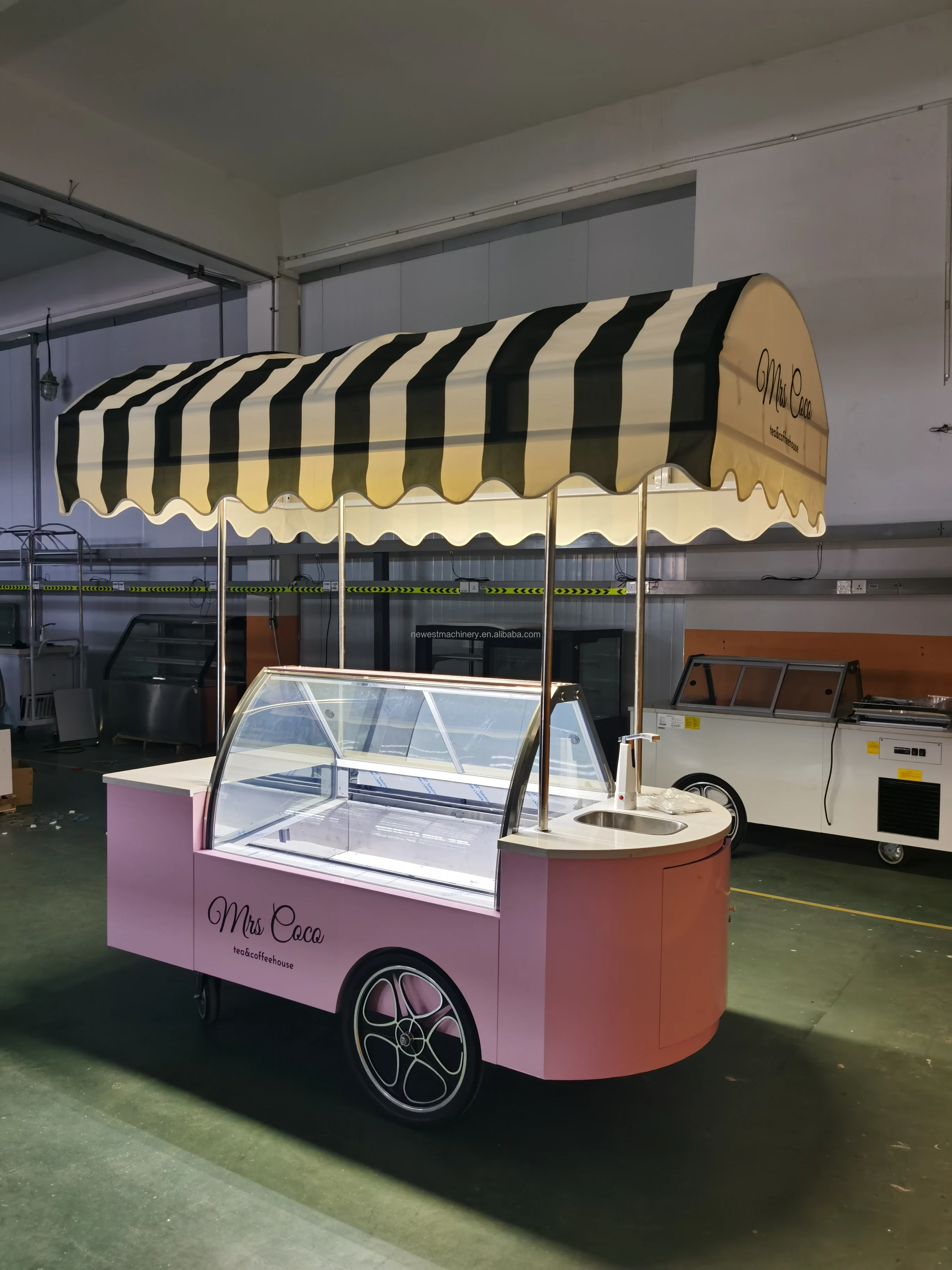 Factory Price Gelato Cart for Sale - Mobile Ice Cream Vending Cart with ...